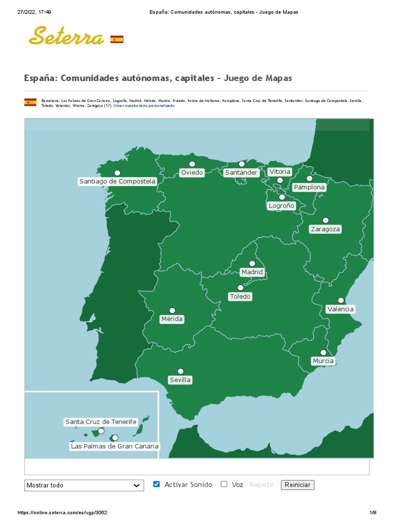 España - Comunidades Autónomas, Capitales | PDF
