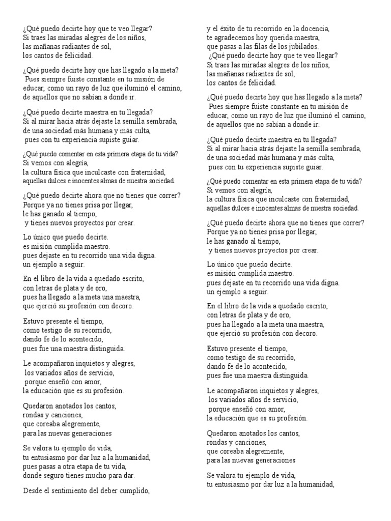 Poesia Maestra Jubilada | PDF