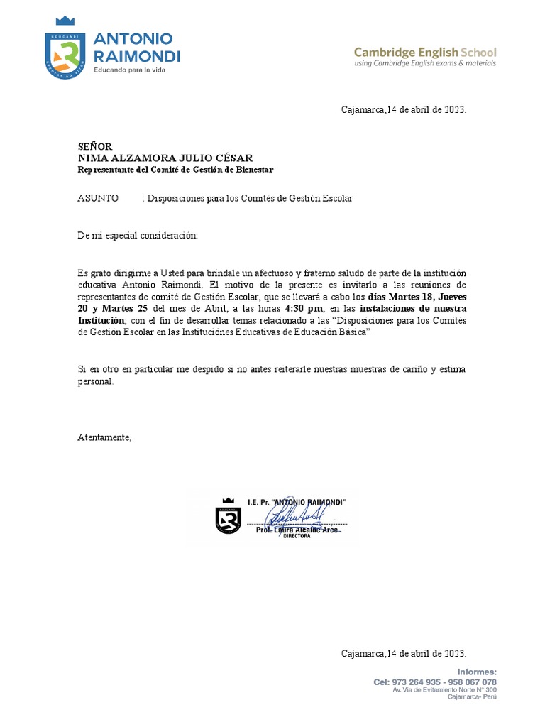 Invitación A Reunión | PDF