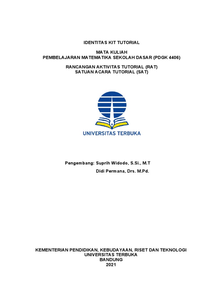 Rancangan Pembelajaran Matematika SD | PDF