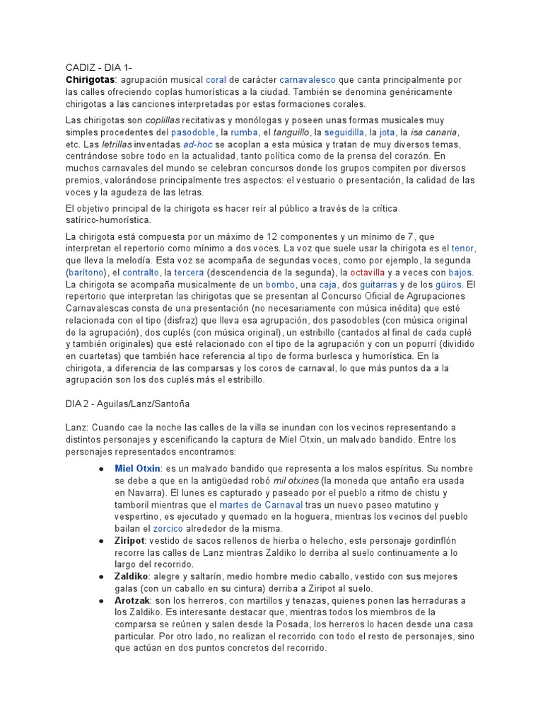 Historia Carnavales | PDF