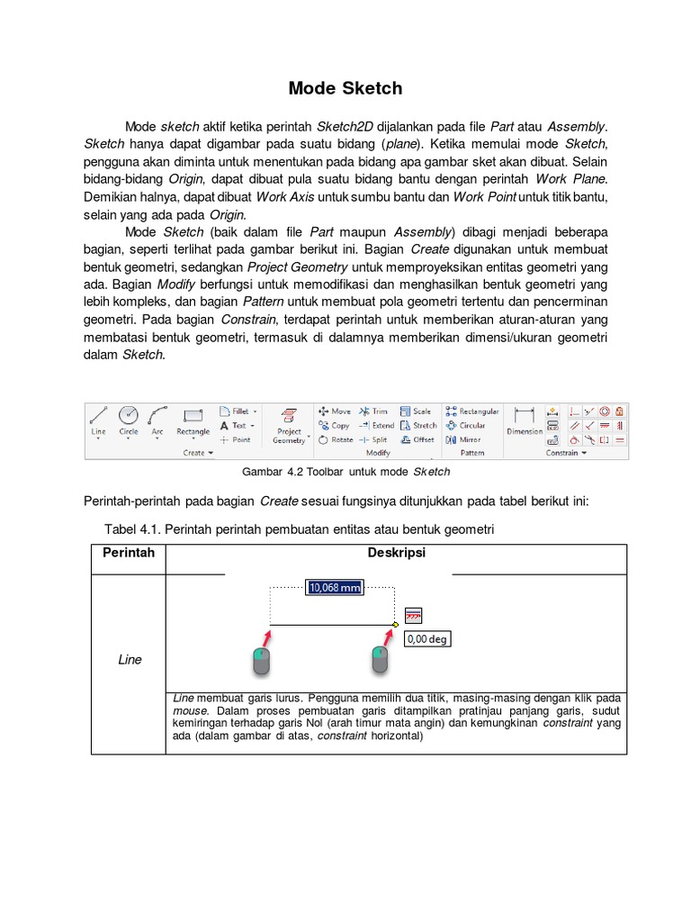 Module 02 - Mode Sketch Inventor | PDF