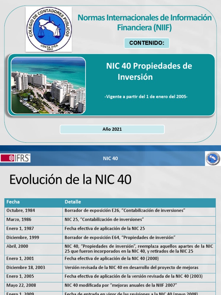 Nic 40 Propiedades de Inversion | PDF | normas internacionales de ...