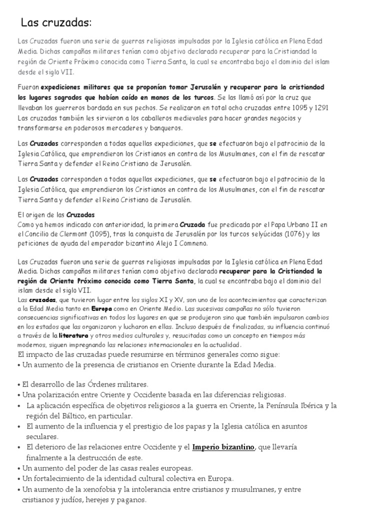 Las cruzadas | PDF