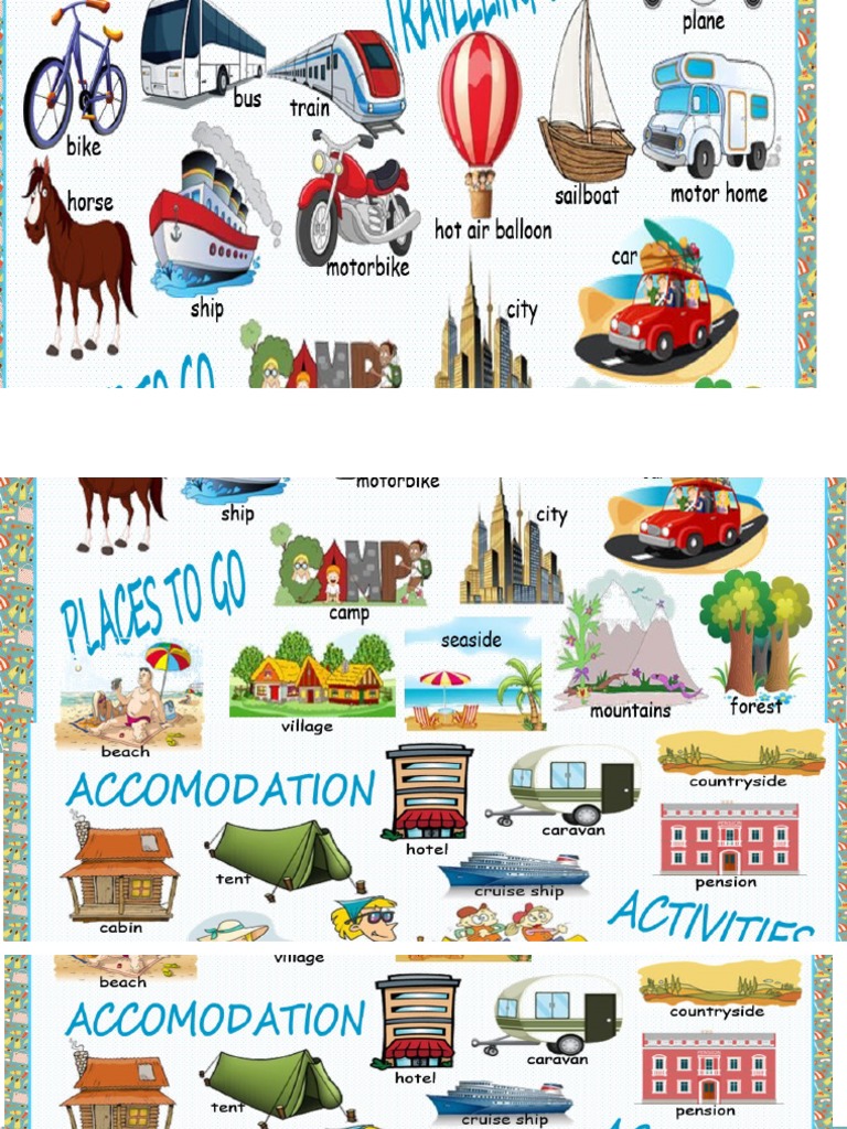 Vacation-Means of Transport-Past Simple | PDF