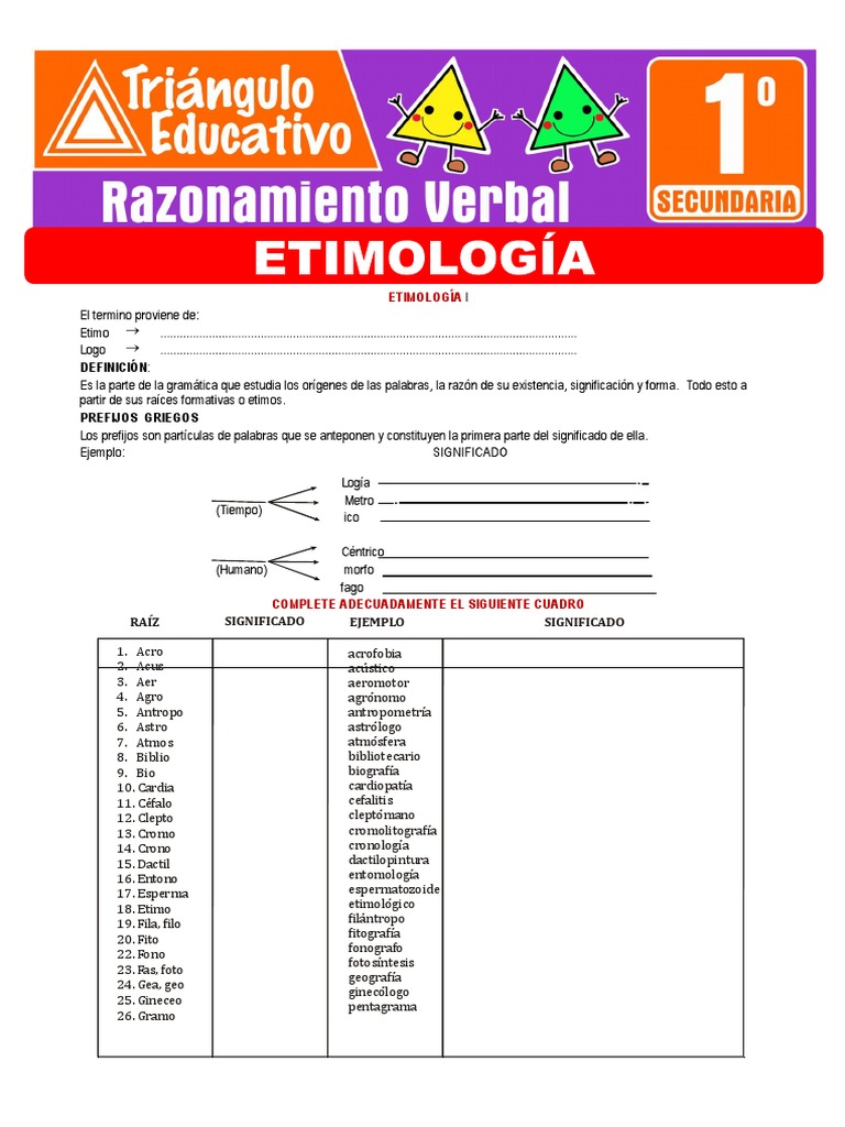 Etimología: Definición | PDF