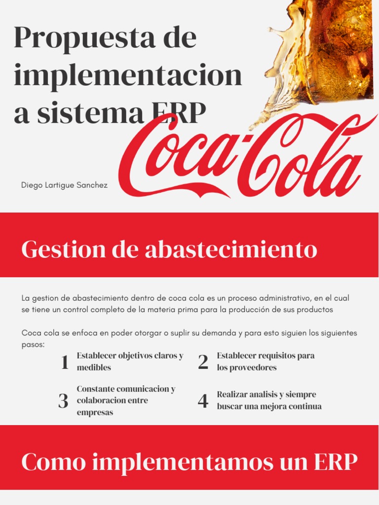 Implementacion ERP COCA COLA | PDF | Planificación de recursos empresariales | Procesos de negocio