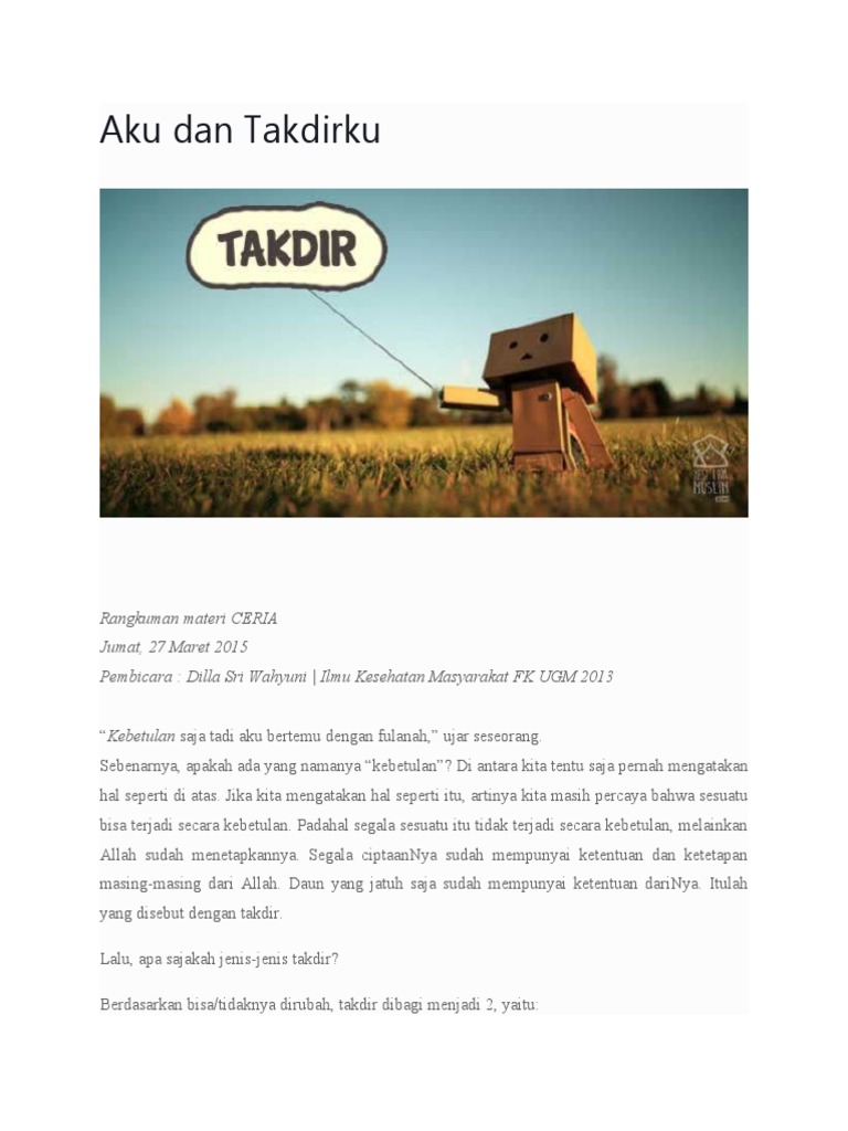 Aku Dan Takdirku | PDF