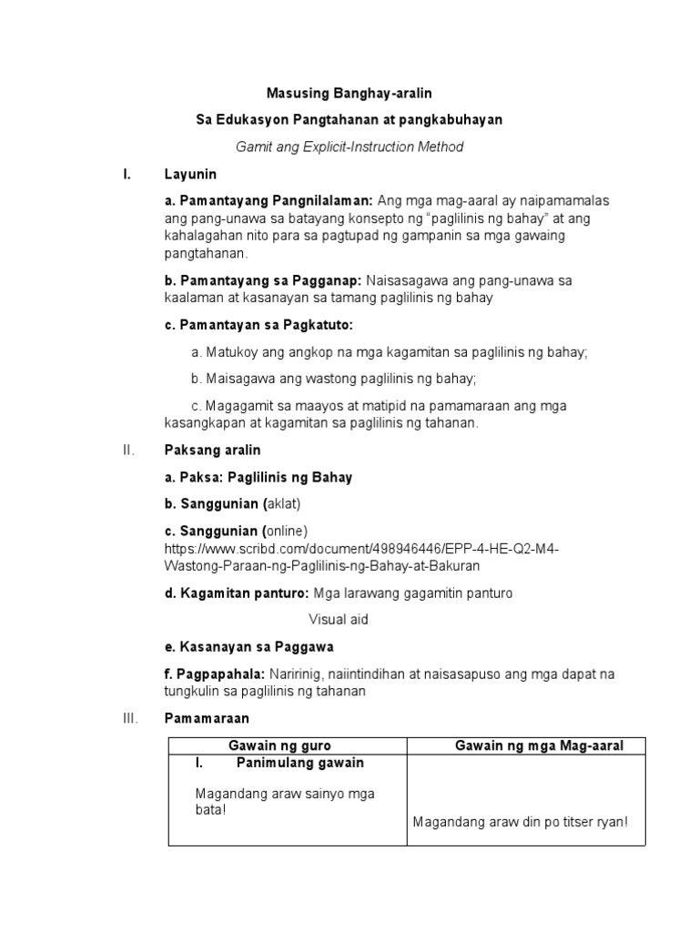 Masusing Banghay Aralin Sa EPP | PDF