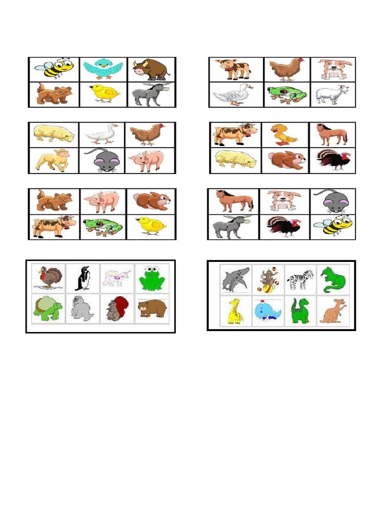 Bingo de Animales. 2 | PDF