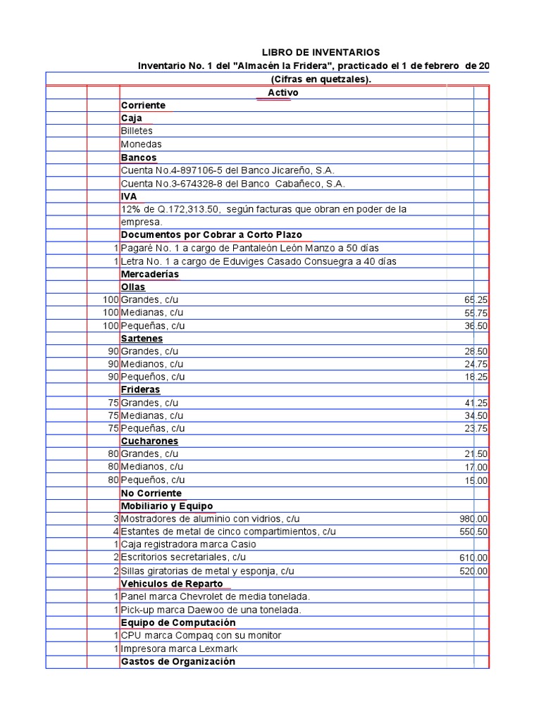 Ejemplo Completo de Contabilidad General | PDF | Contabilidad | Factura