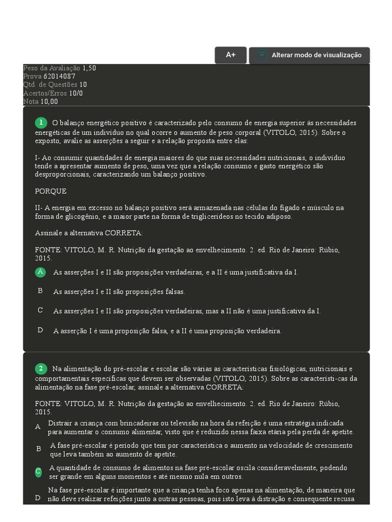 Avaliação I - Individual -planejamento alimentar nos ciclos da vida ... Avaliação I - Individual -planejamento alimentar nos ciclos da vida ...
