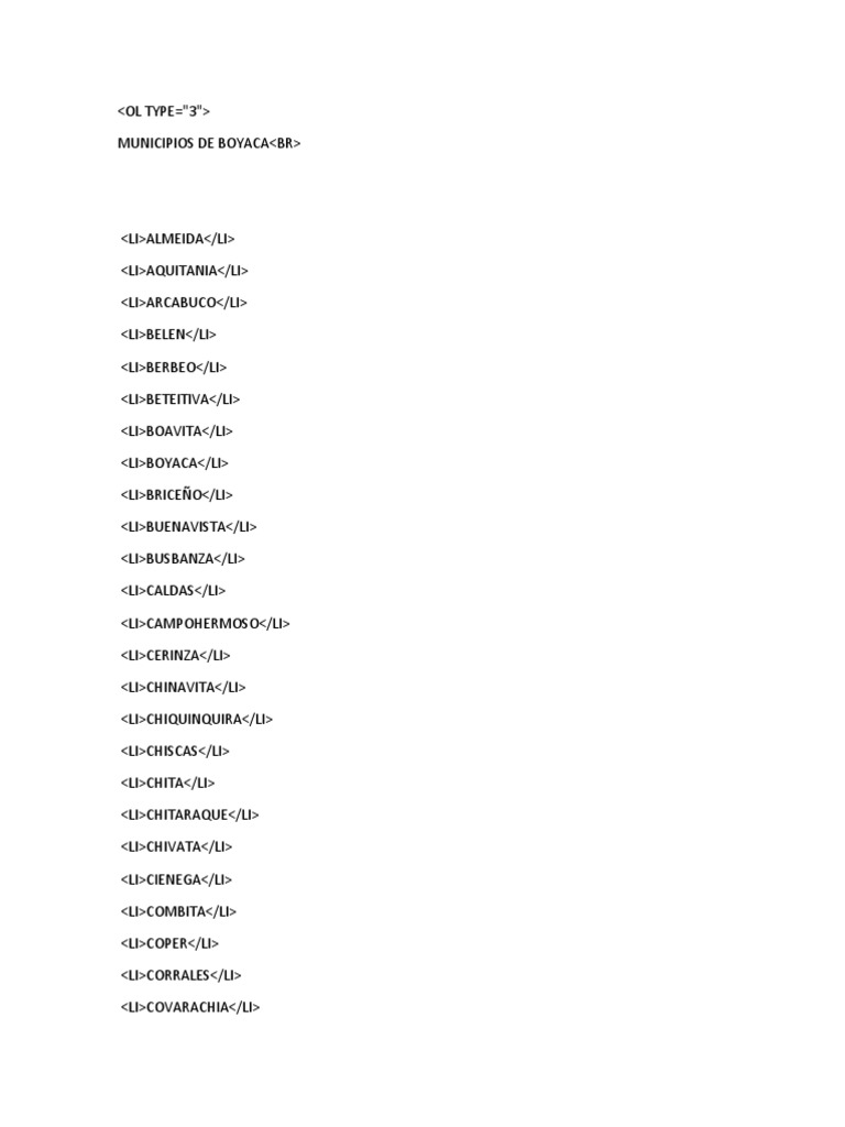 Listado Municipios | PDF