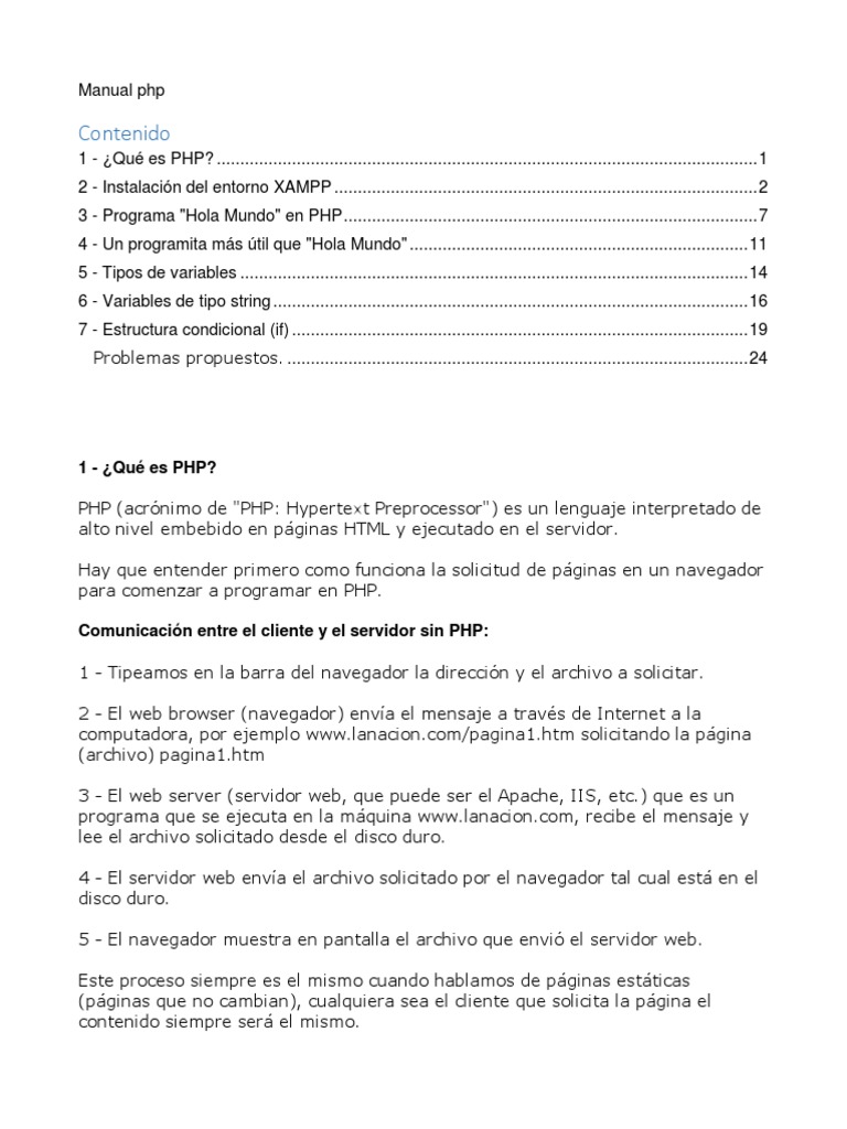 Curso PHP | PDF | Php | Redes