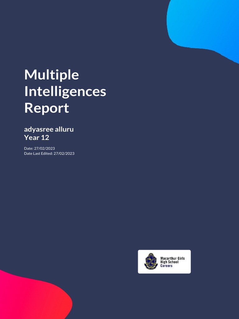Multiple Intelligences 2023 02 27 | Download Free PDF | Intelligence | Cognition