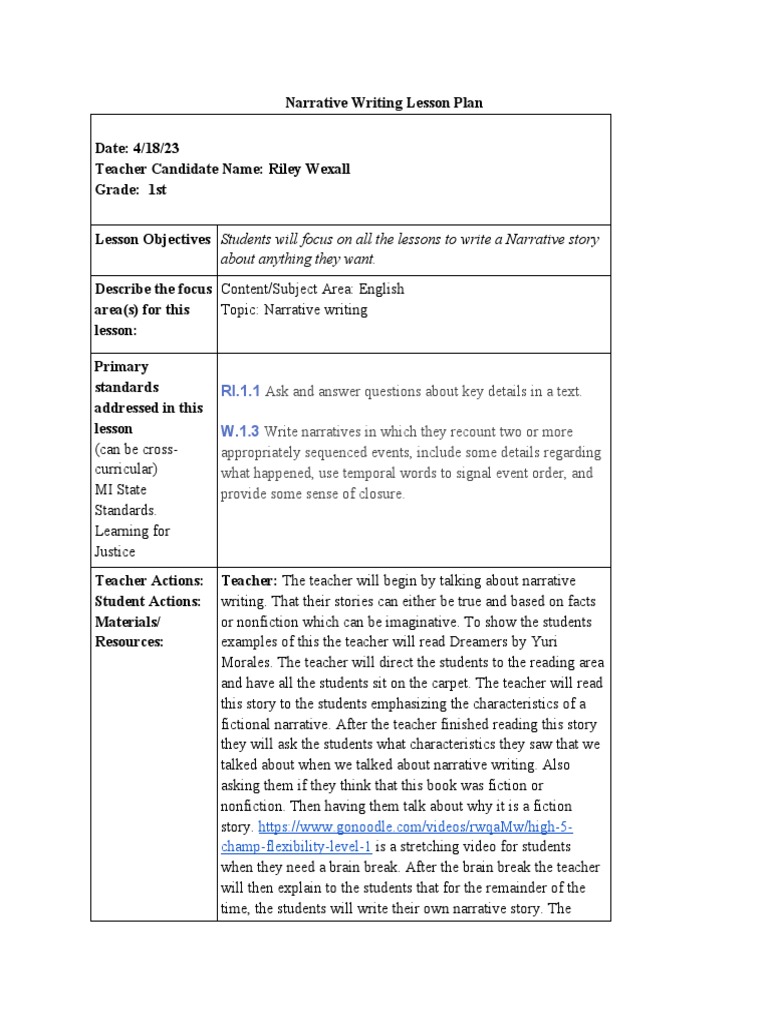 Pen Pal Lesson Plan 5 | PDF | Narrative | Teachers