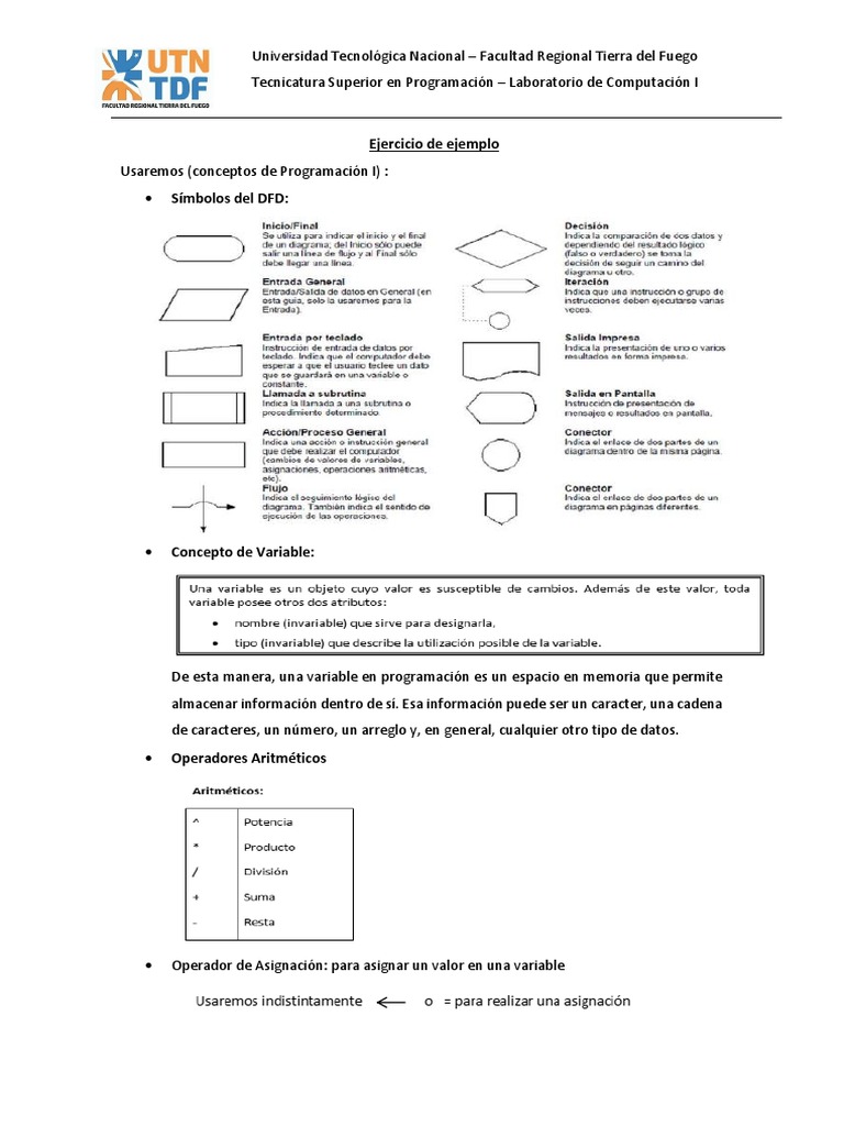 Ejercicio de Ejemplo | PDF | Variable (informática) | Programa de computadora