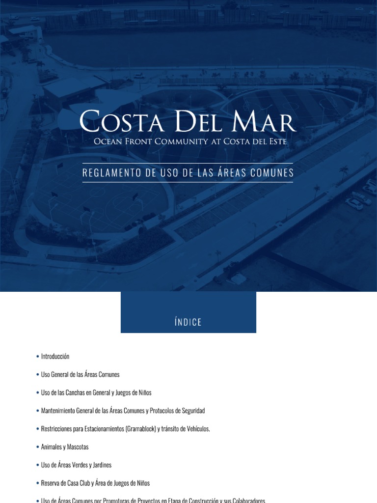 Reglamento de Uso de Áreas Comunes | PDF