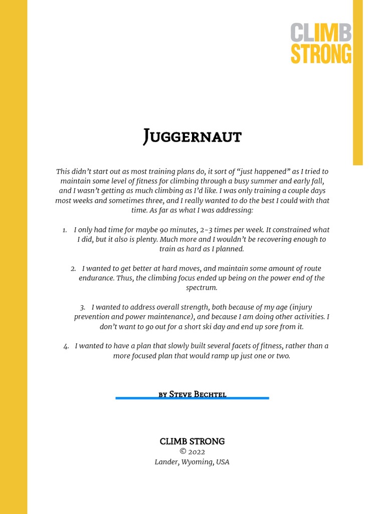 Juggernaut: by Steve Bechtel | PDF | Strength Training | Management Of ...