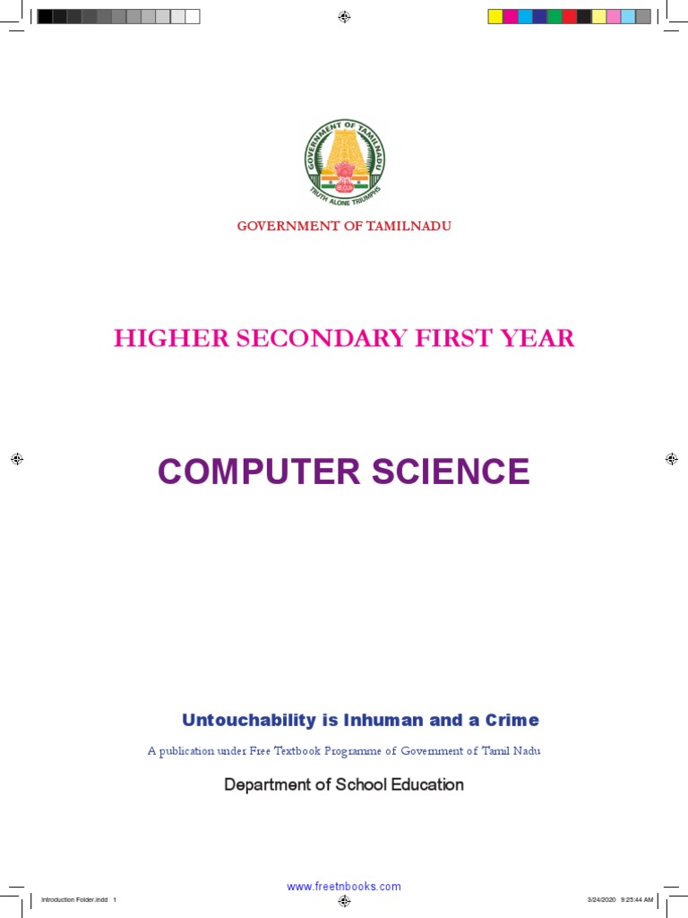 11th STD Computer Science EM | PDF | Computer Data Storage | Printer (Computing)