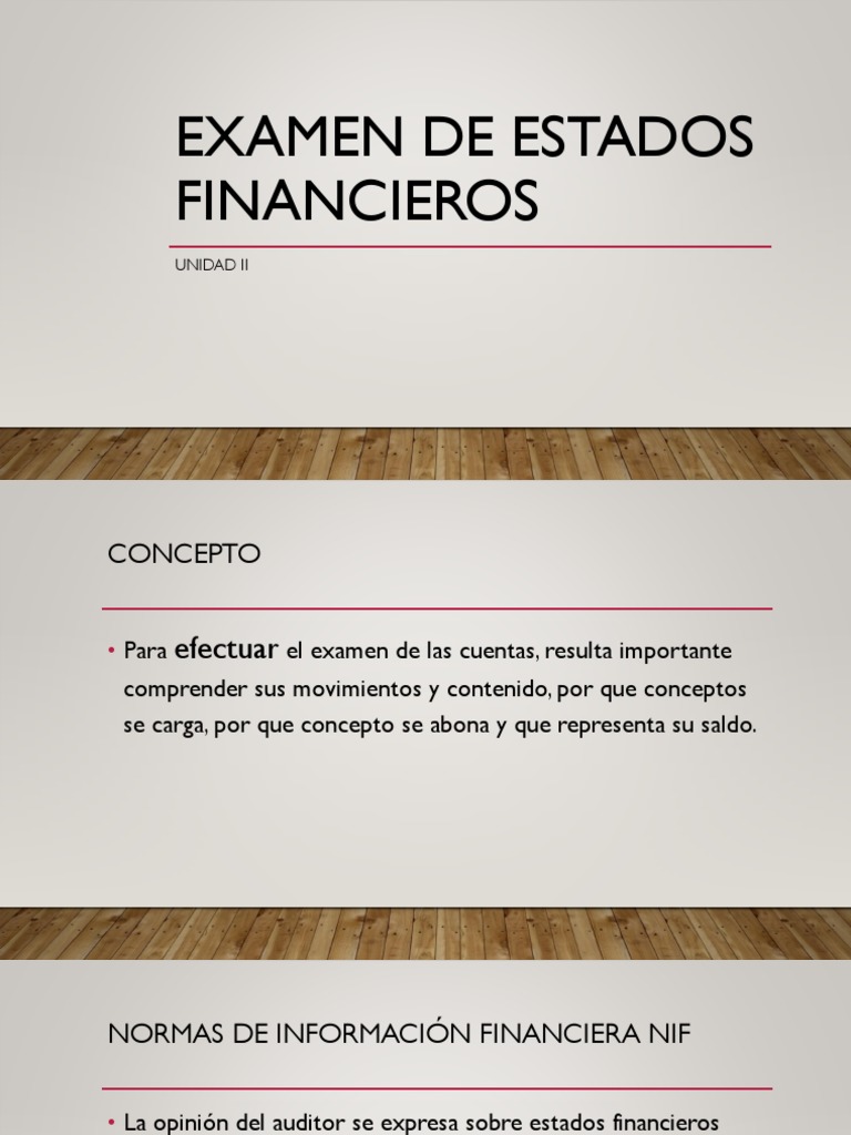 6.2 Examen de Estados Financieros | PDF