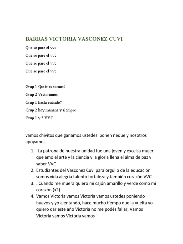 Barras Victoria Vasconez Cuvi | PDF