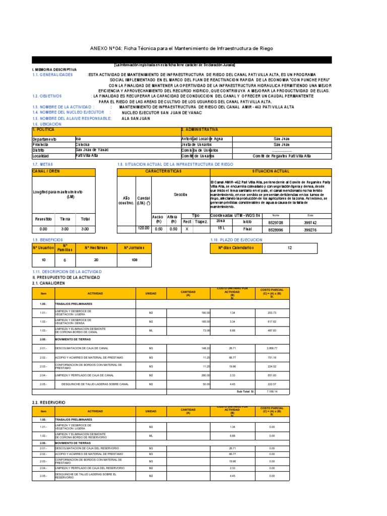 Ficha Tecnica - Patty Villa Alta | PDF
