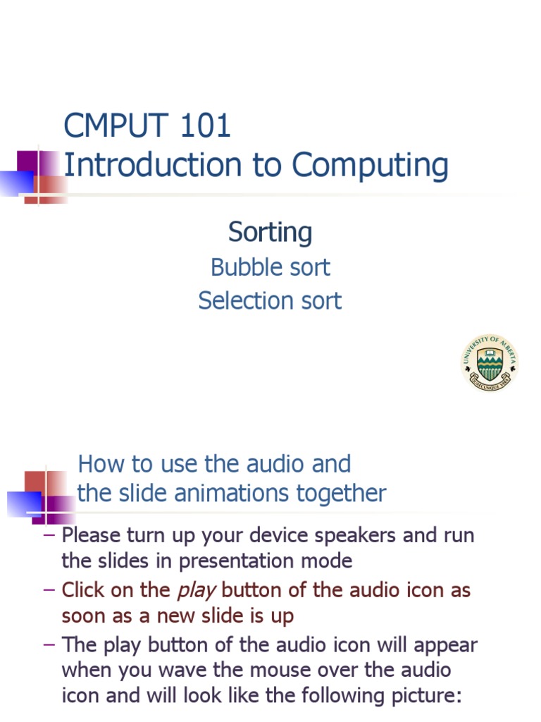 COMPUT 101 Lecture On Sorting | PDF