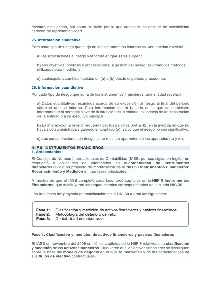 Niif 9 | PDF | normas internacionales de INFORMACION FINANCIERA | Interés