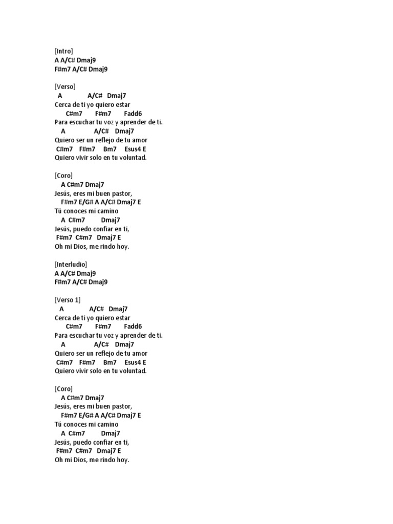 Jesus Eres Mi Buen Pastor | PDF