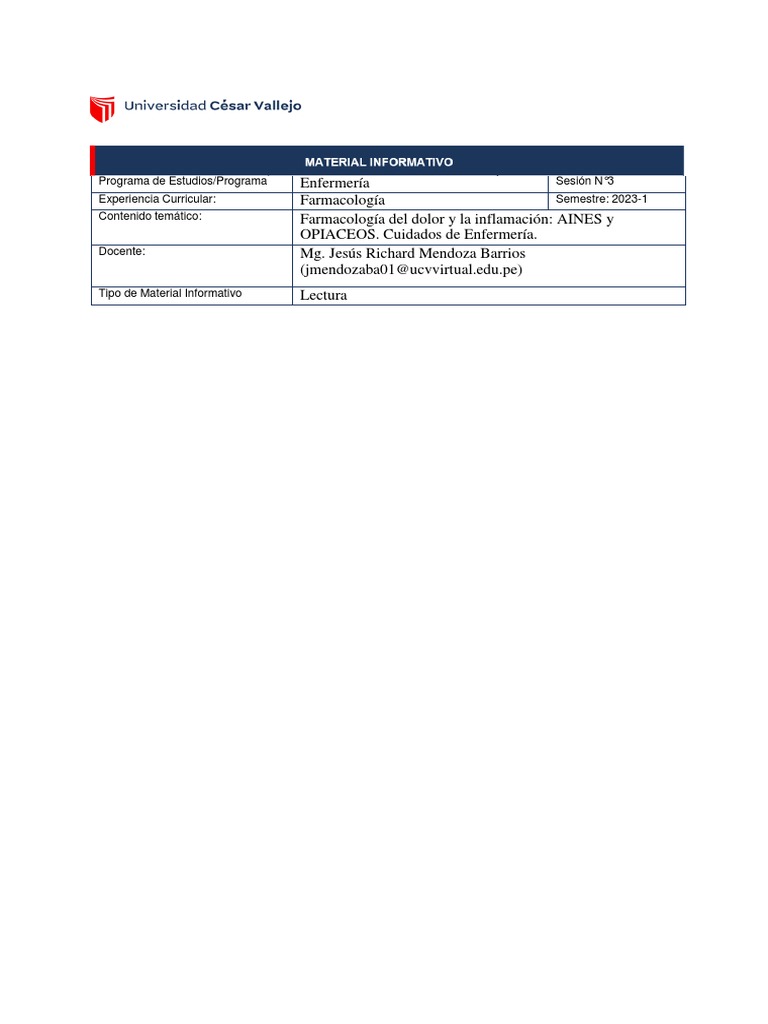 Material Sesion 3 - 202301 | PDF | Analgésico | Fentanilo