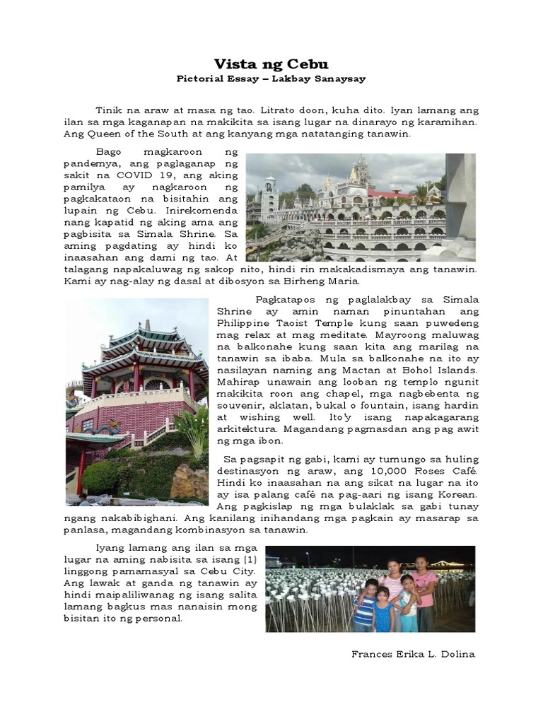 pictorial essay-lakbay sanaysay | PDF