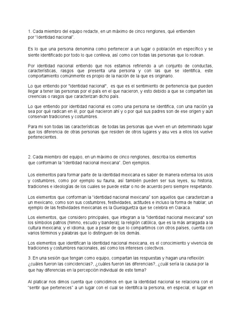 Identidad Nacional | PDF