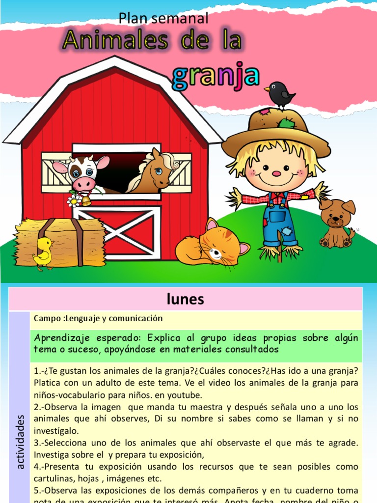 Plan Los Animales de La Granja | PDF