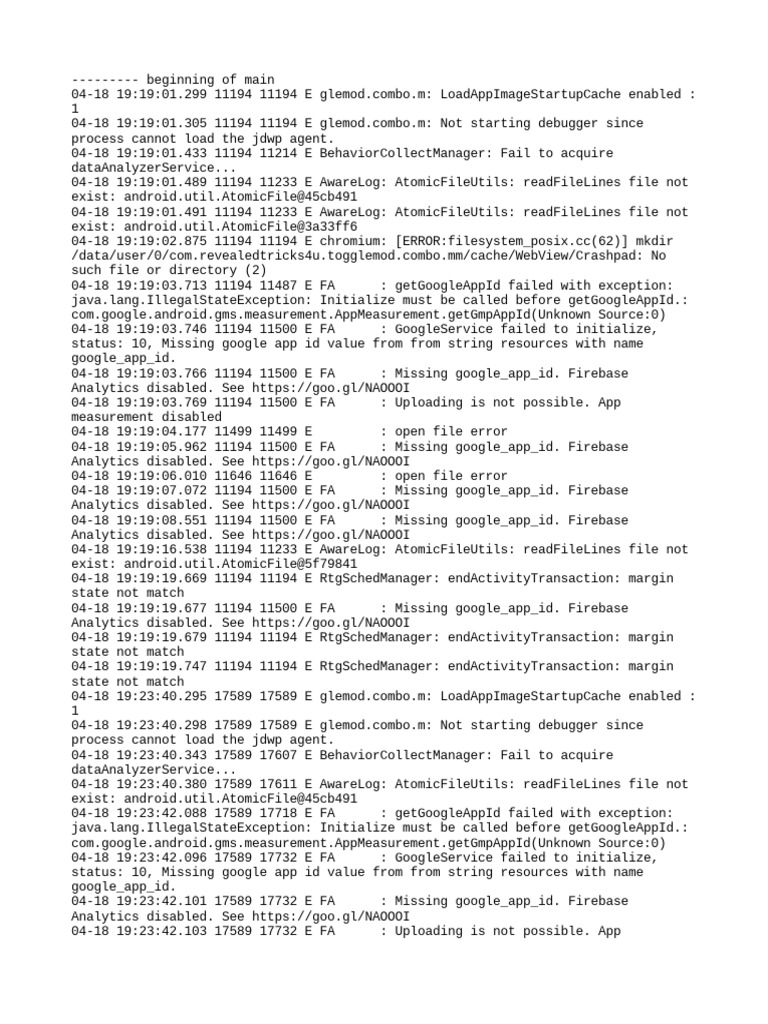 Debugging Firebase Initialization | PDF | Android (Operating System) | Mobile Software