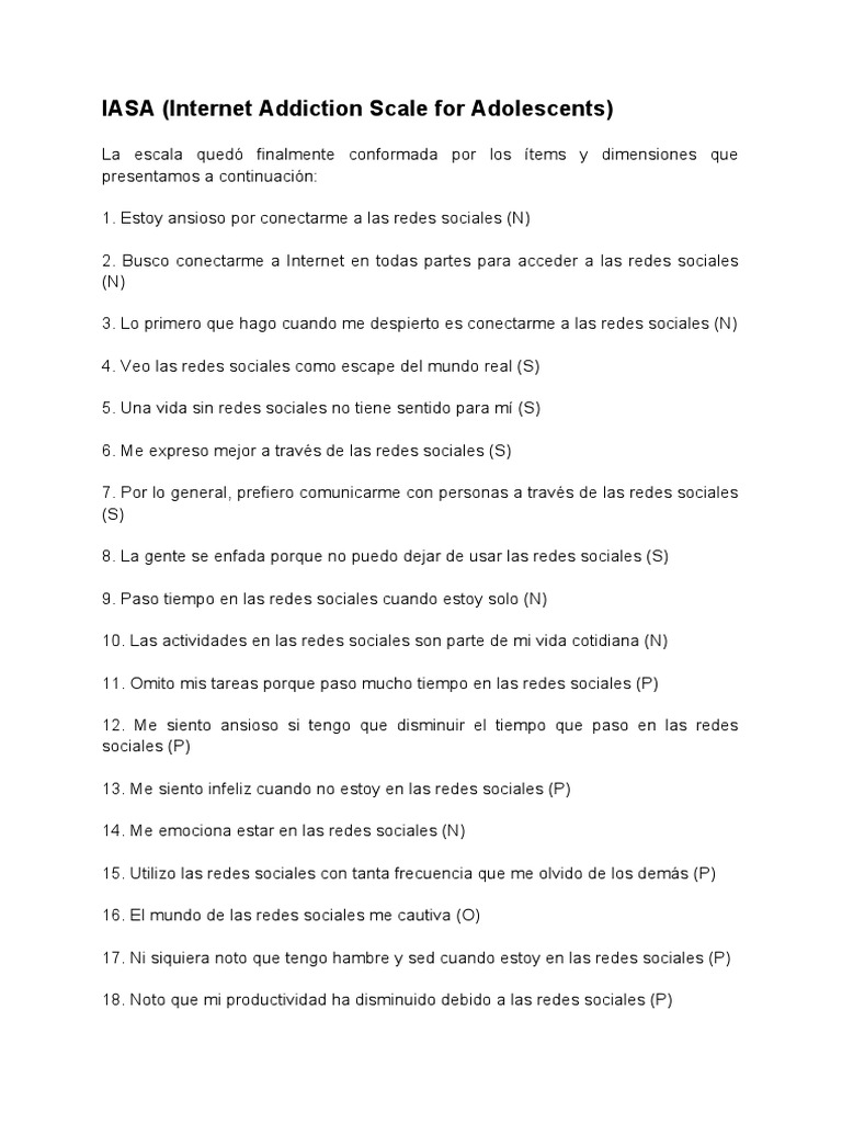 Cuestionarios Internet y Sueño | PDF