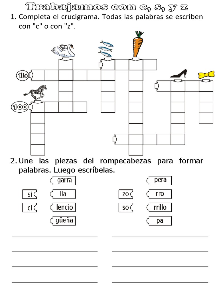 Juegos de Palabras con C y Z | PDF