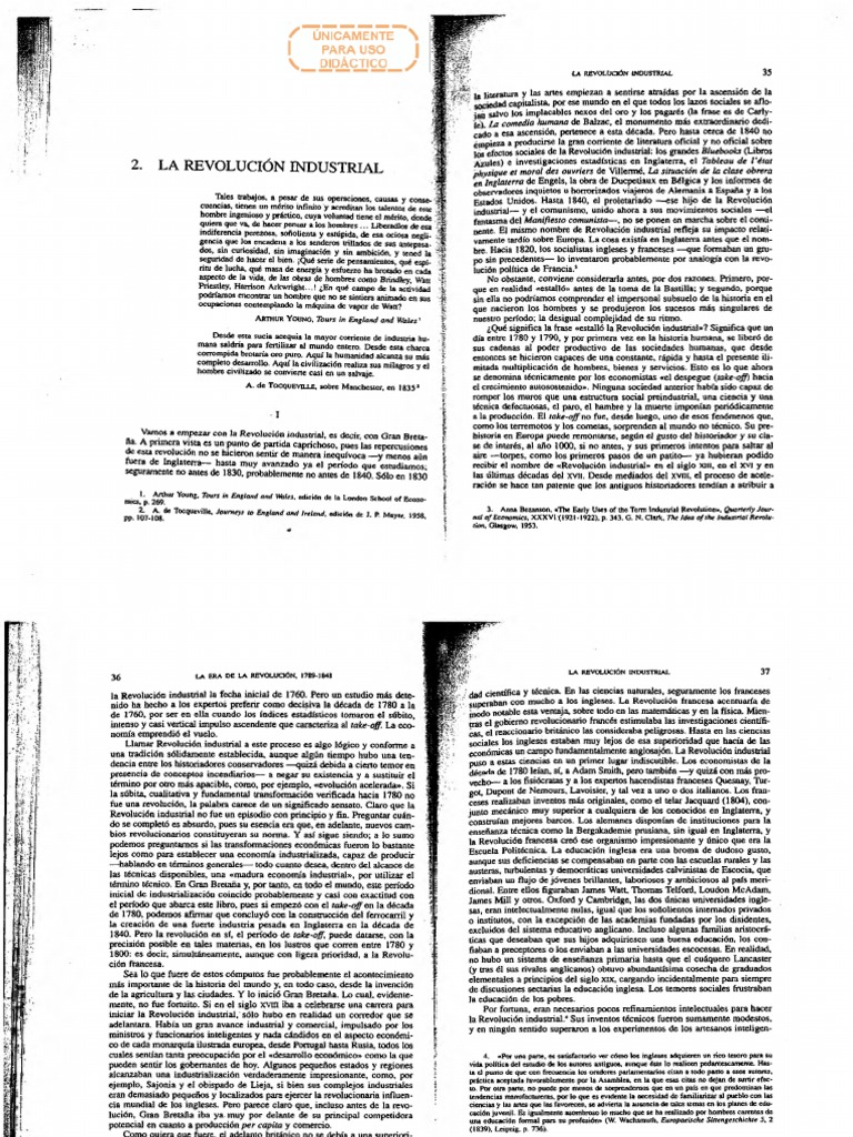 HOBSBAWM Eric - Revolucion Industrial | PDF