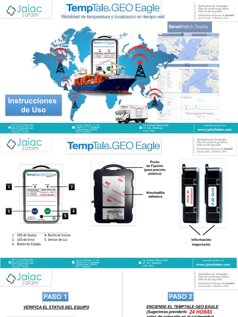 TEMPTALE GEO Eagle 2G - 3G - Instructivo | PDF