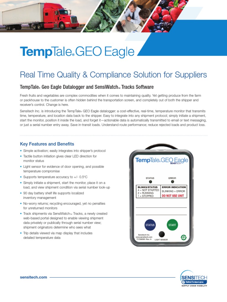 TempTale GEO EAGLE - Ficha Técnica | PDF | Performance Indicator ...