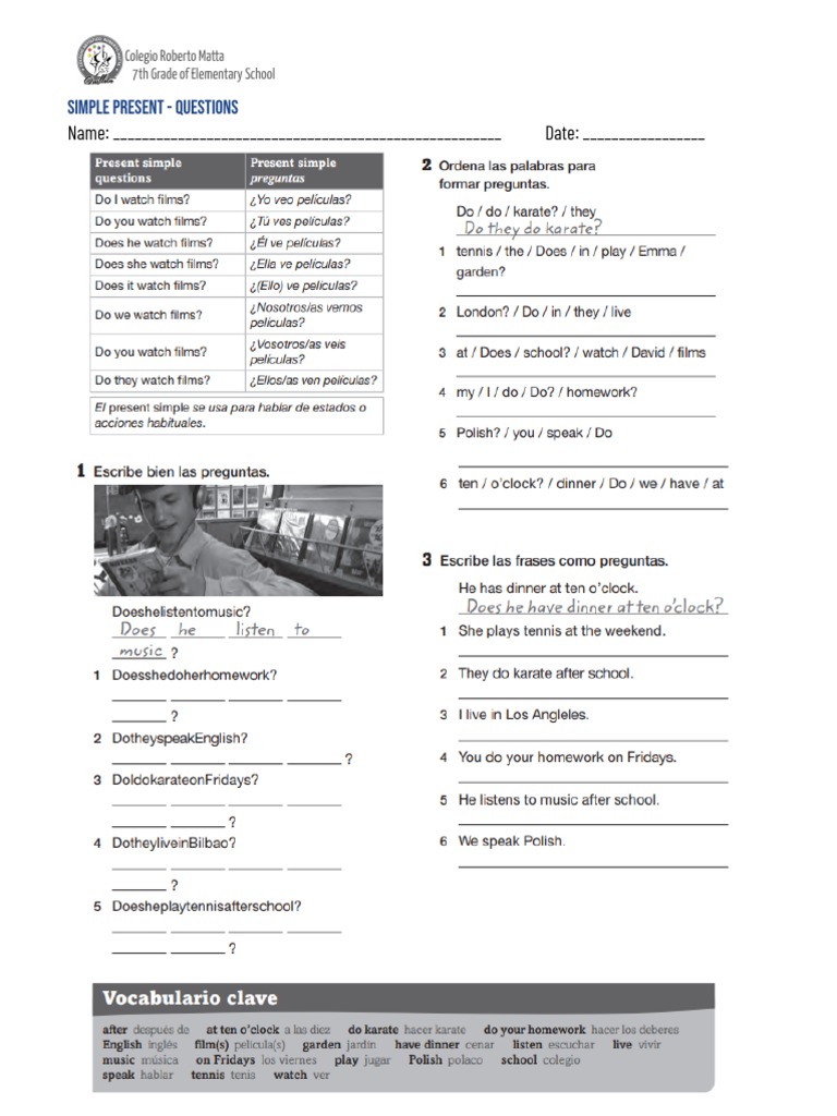 Simple Present Tense Questions and Answers | PDF