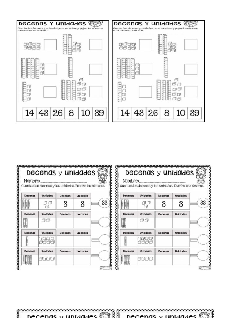 Guias de Unidad y Decenas | PDF