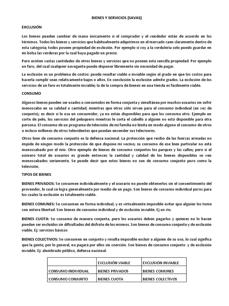 Bienes y Servicios - Suministro (Savas) | PDF