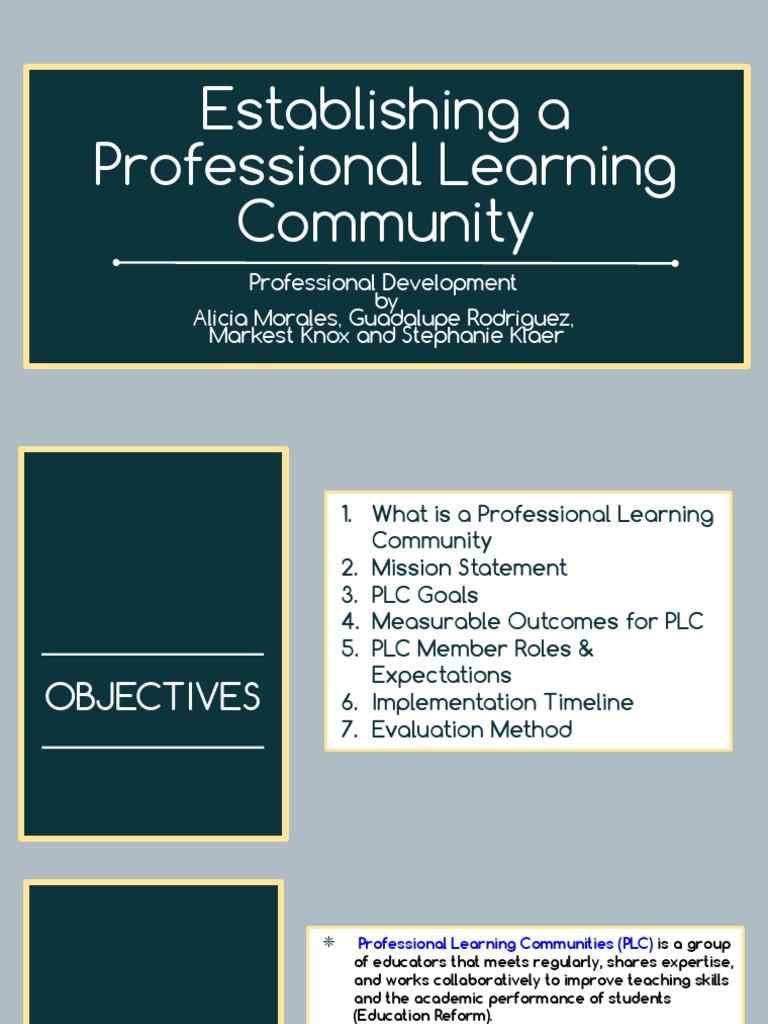 CLC Establishing A Professional Learning Community | PDF