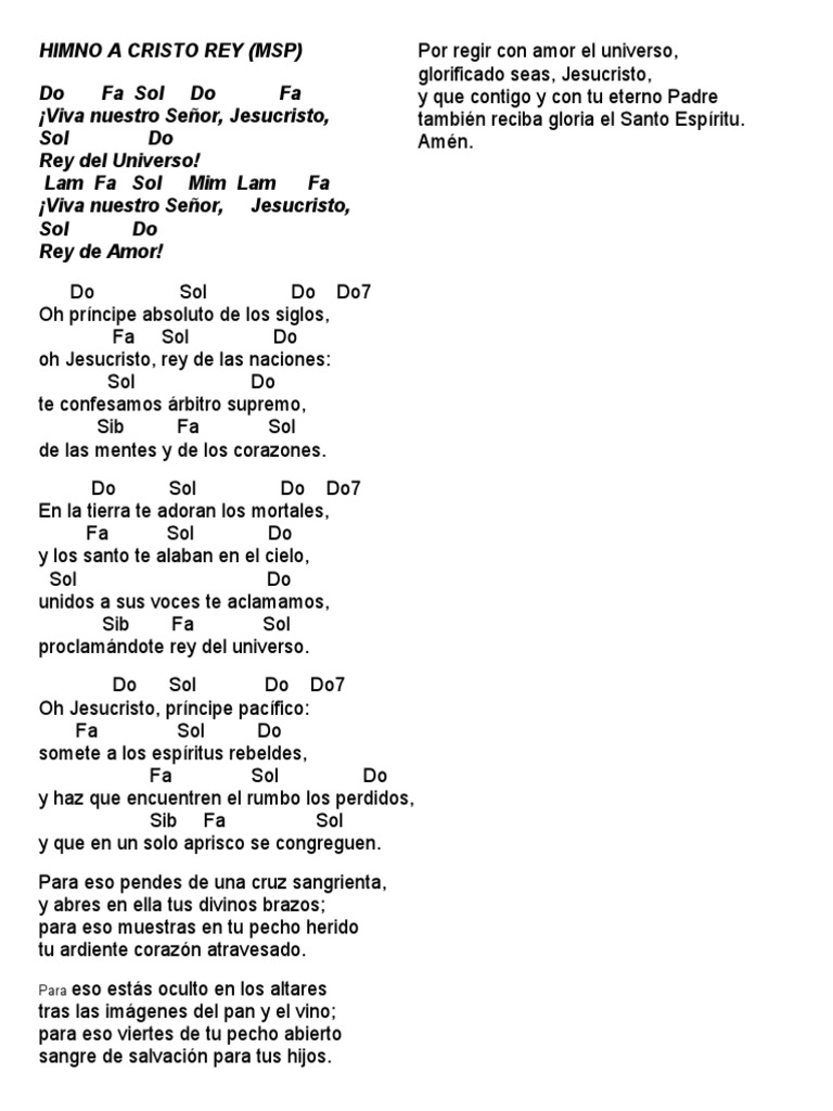 Himno A Cristo Rey | PDF