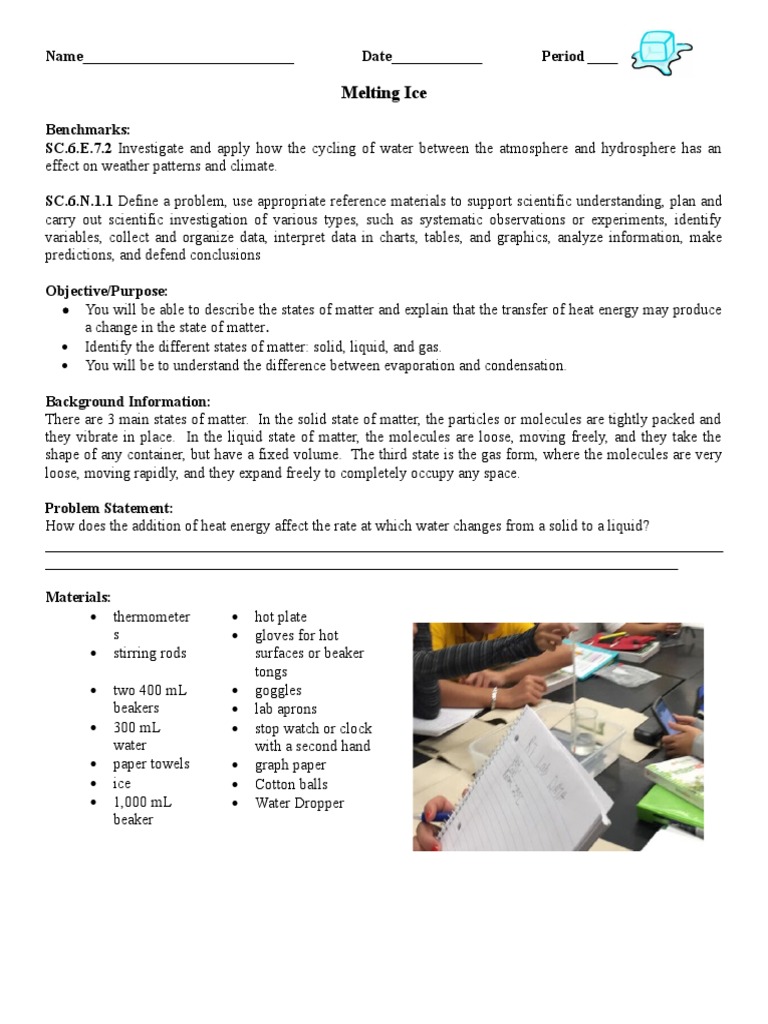 Melting Ice Lab | PDF