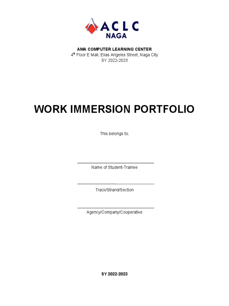 Revised Work Immersion | Download Free PDF | Job Interview | Employment