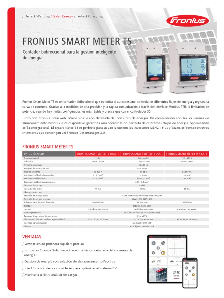 Fronius Smart Meter TS | PDF | Ingenieria Eléctrica | Electricidad