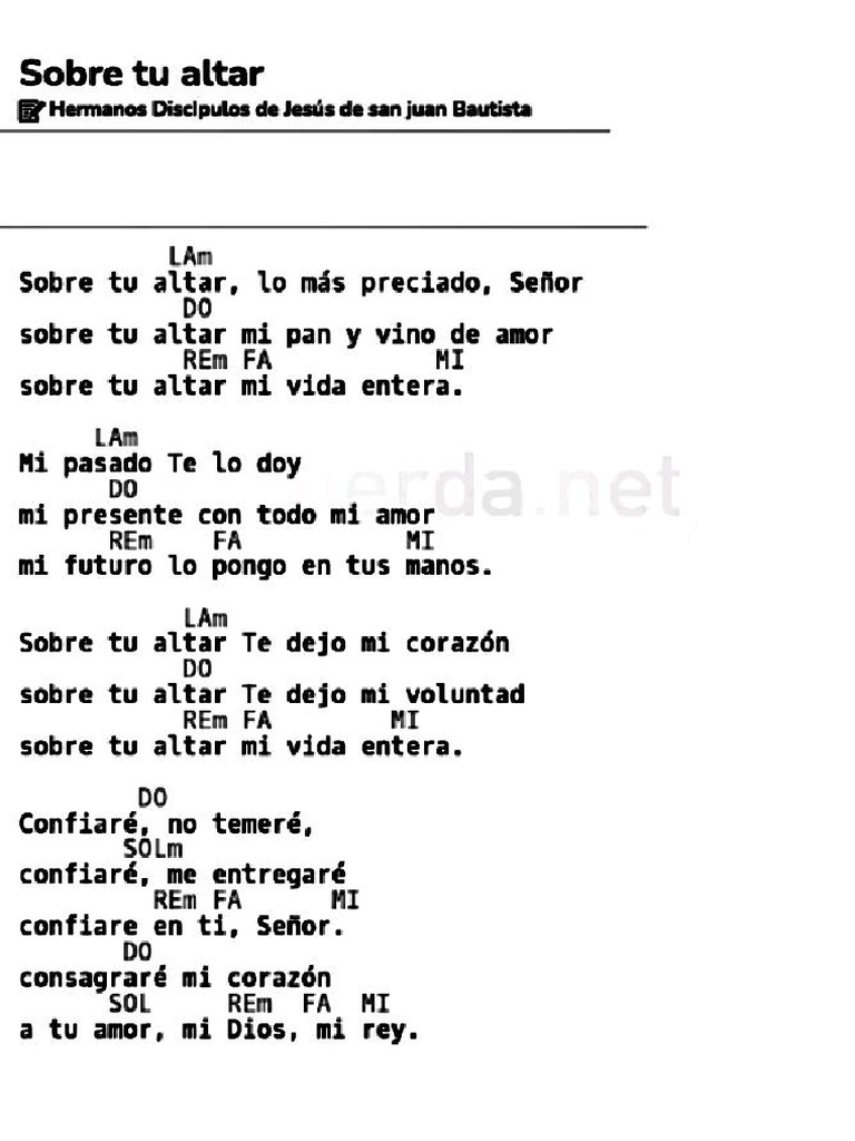Sobre Tu Altar | PDF