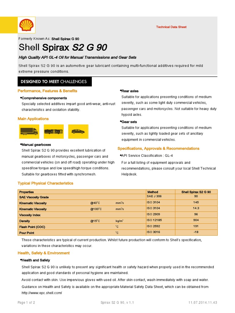 Shell Spirax S2 G 90 | PDF